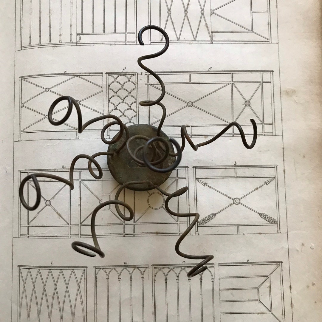 Antique Wire Flower Frog Industrial Flower Arranger French Garden ...