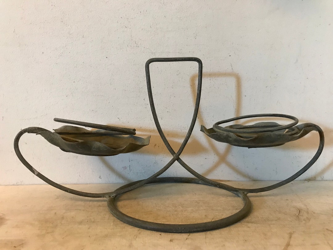 Antique Salterini Lily Pad Plant Stand Holder Garden Leaf Mid Century ...