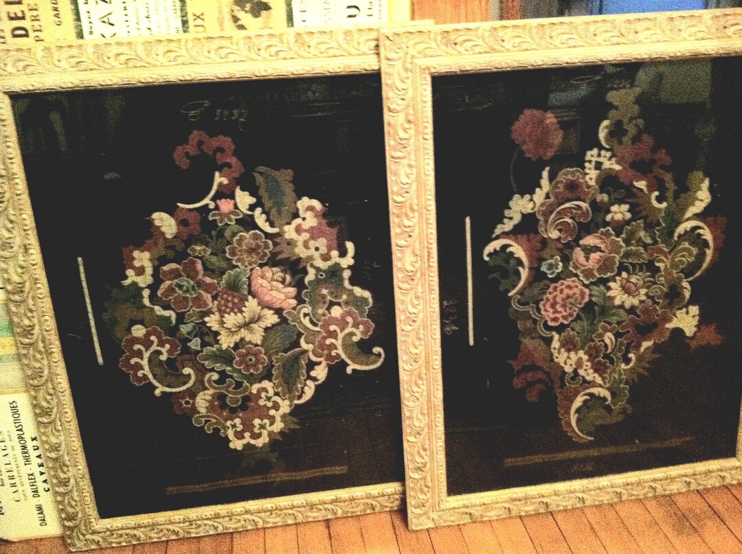 Antique French Floral Cartouche Charts Needlepoint Charts Paris France ...