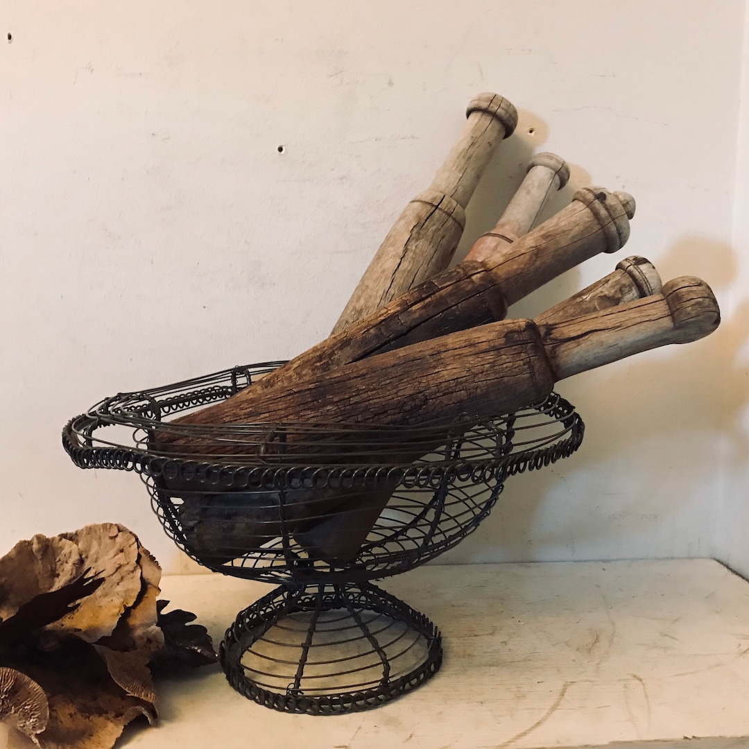 Antique French Wood Grinders Choppers Mortars Rolling Pin French ...