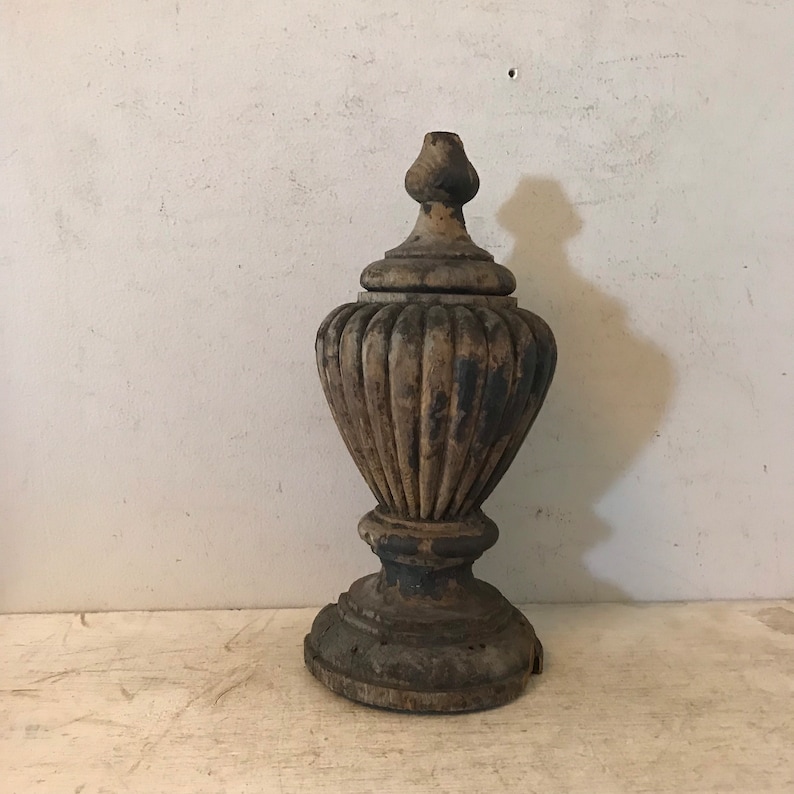 Antique French Fragment Wood French Finial Architectural French Country ...