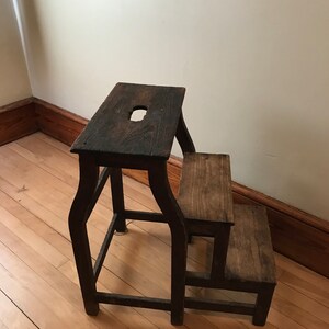 Antique French Ladder Stool Primitive Oak Country French Provincial ...