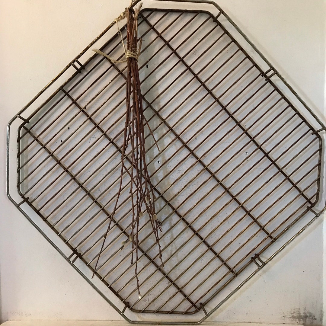 Antique French Industrial Bakers Wire Tray Rack Basket Industrial ...