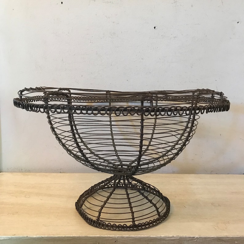 Antique French Wire Urn Basket French Wire Urn Garden Basket - Etsy