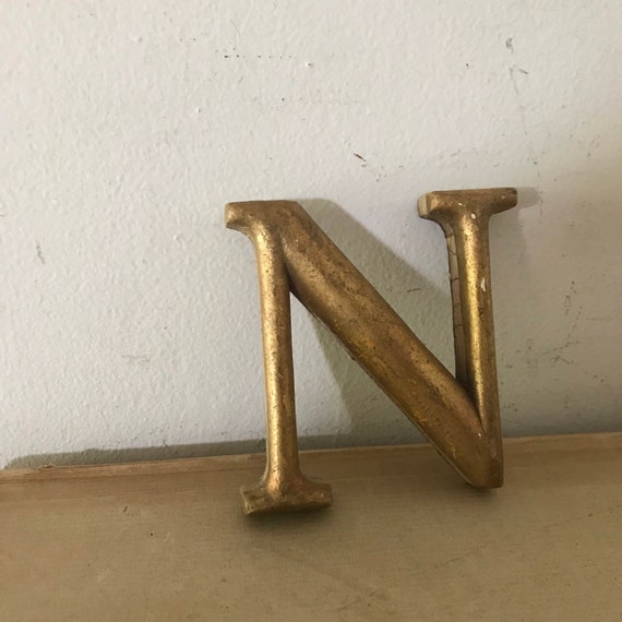 Signs Antique Wood Letter N Wood Letter N Store Sign Industrial ...