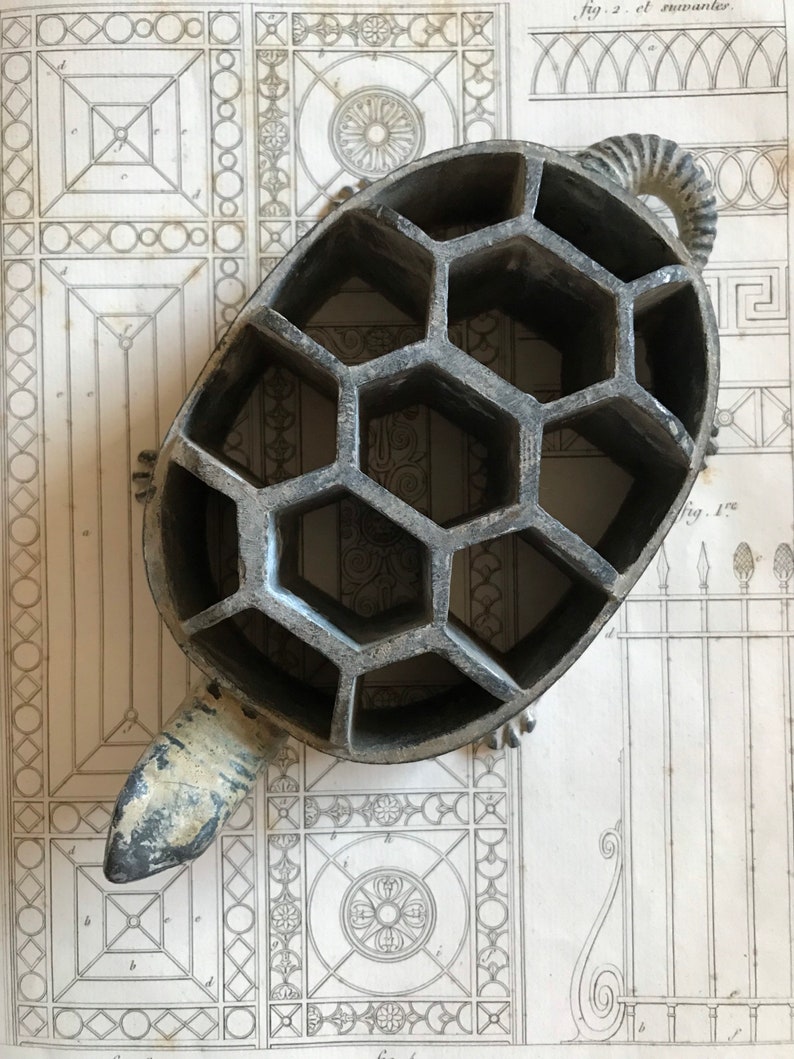 Antique Flower Frogs Turtle Metal Aesthetic Garden Ikebana - Etsy