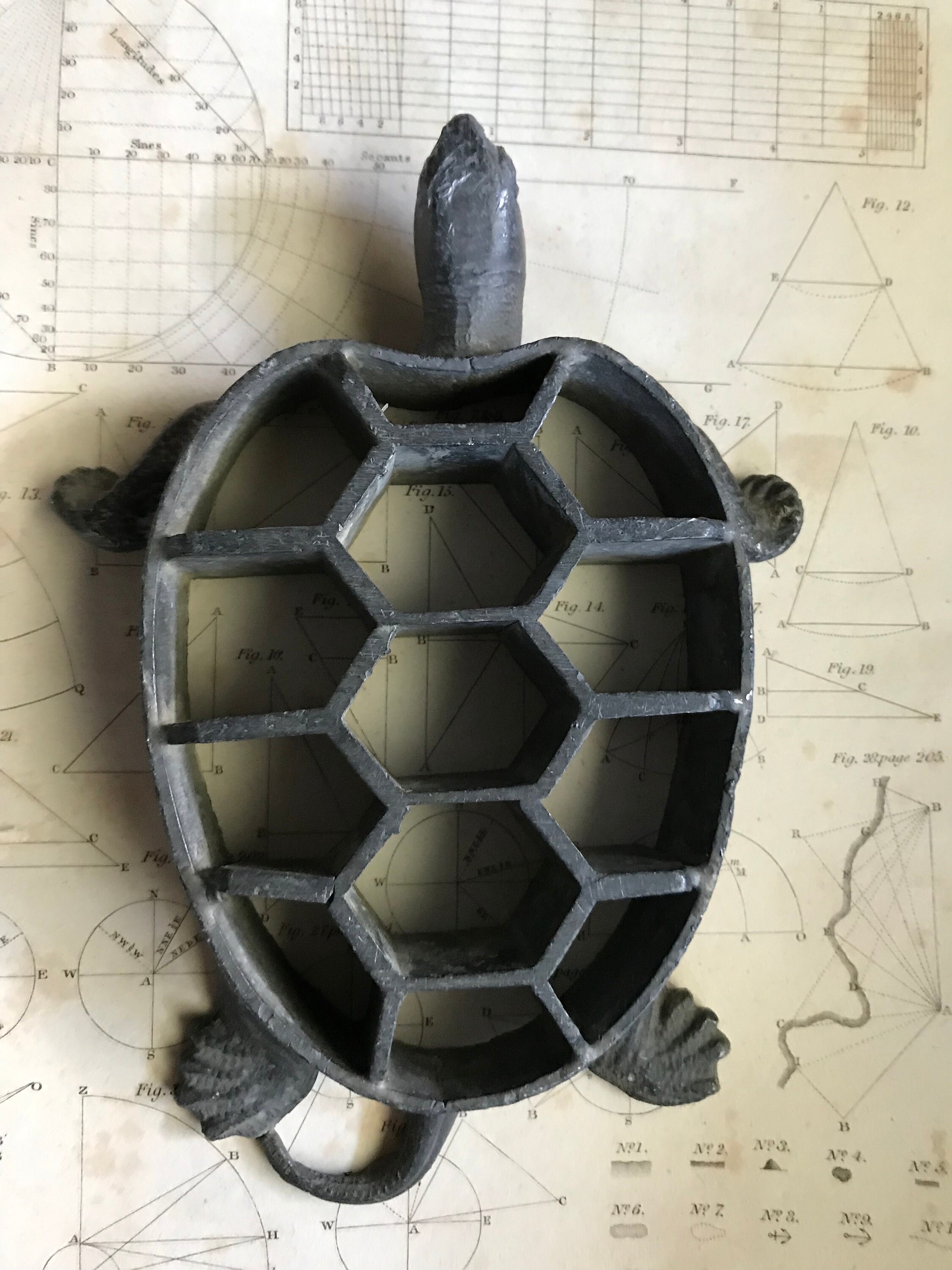 Antique Flower Frogs Turtle Metal Aesthetic Garden Ikebana Flower ...