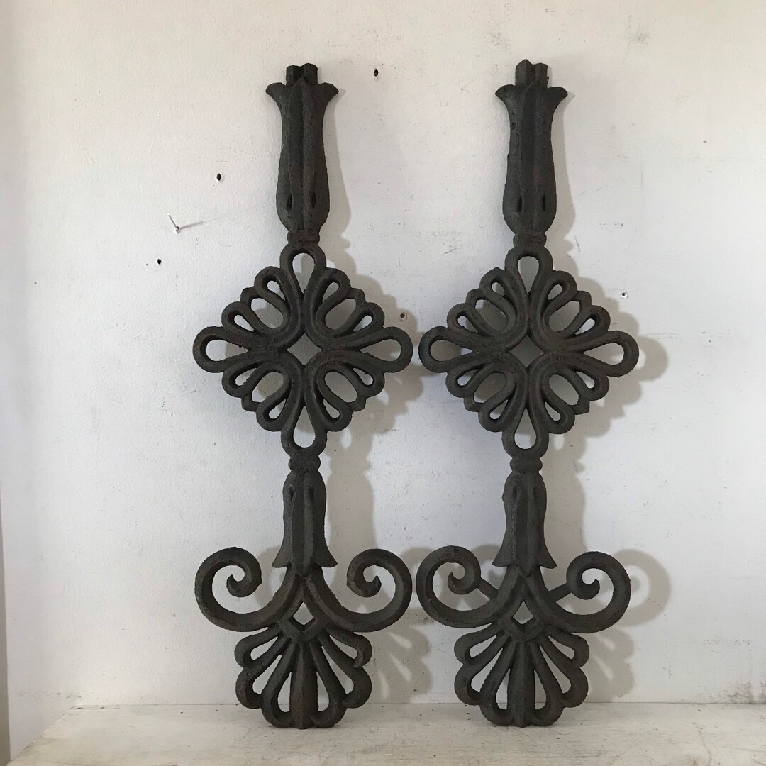Antique Iron Flower Fragments French Style Metal Industrial ...