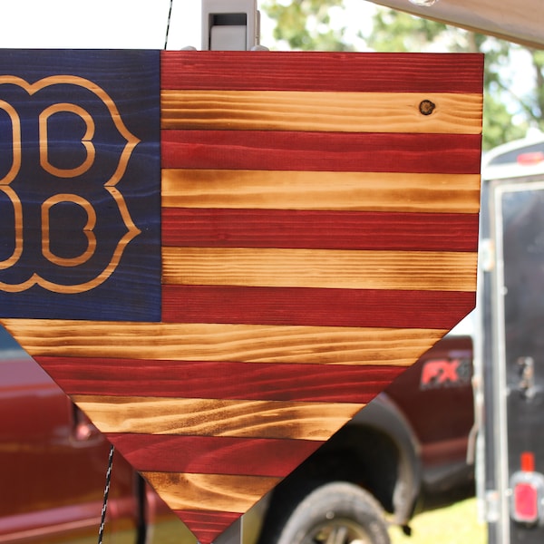 Flag Home Plate Sign - Etsy