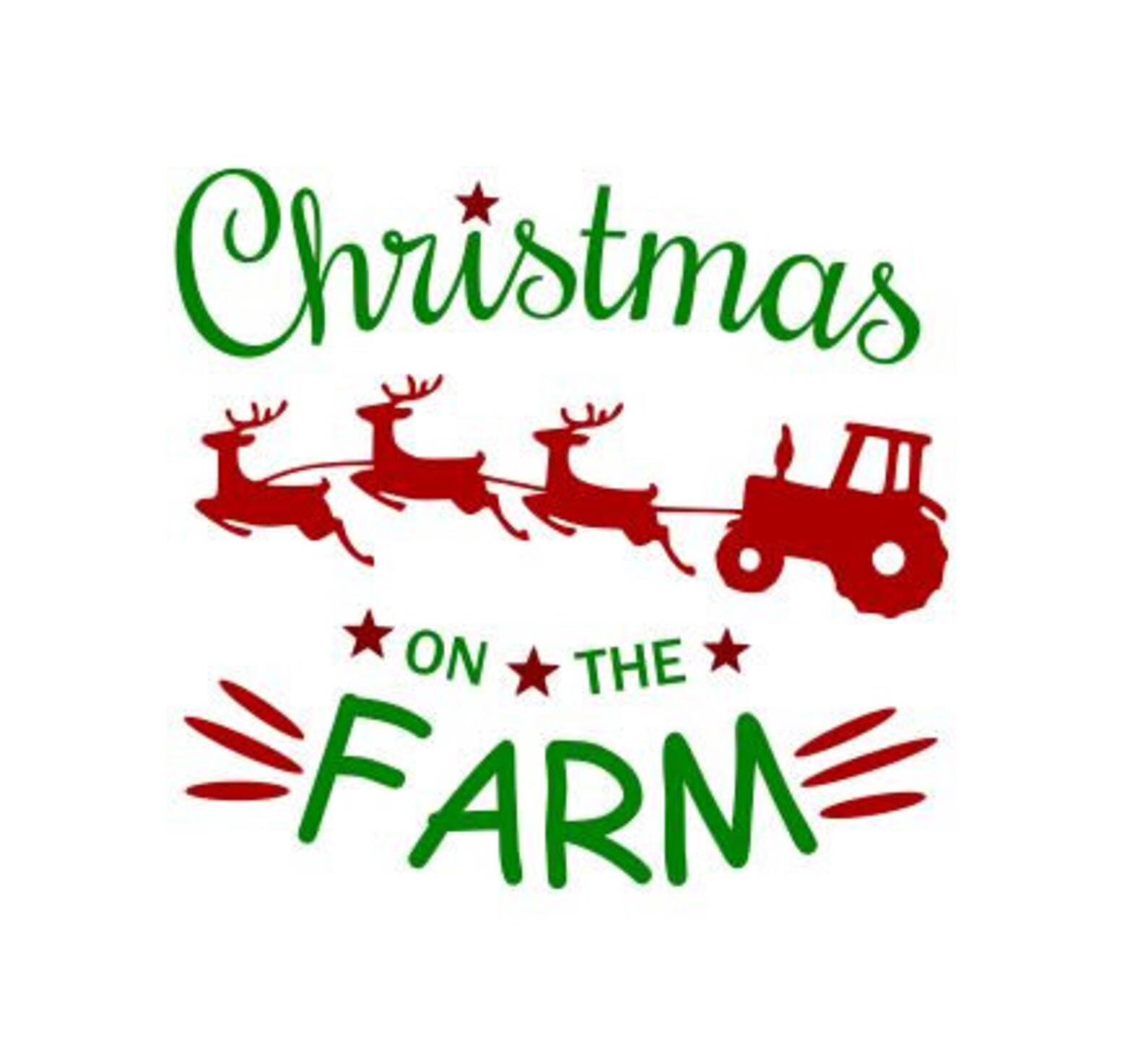 Christmas on the Farm Svgeps Png Dxf Jpg Christmas Svg Cut - Etsy