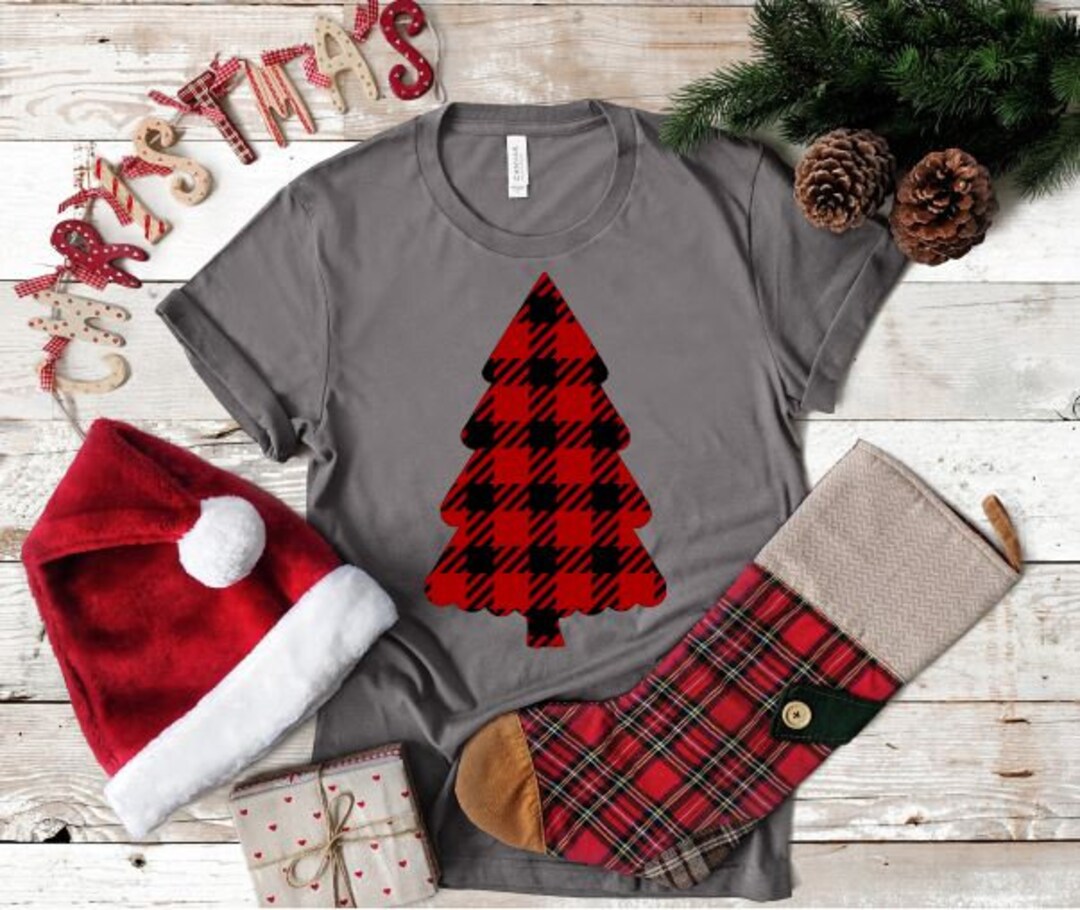 Merry Christmas Svg,eps,dxf,png, Buffalo Plaid Christmas Tree SVG ...