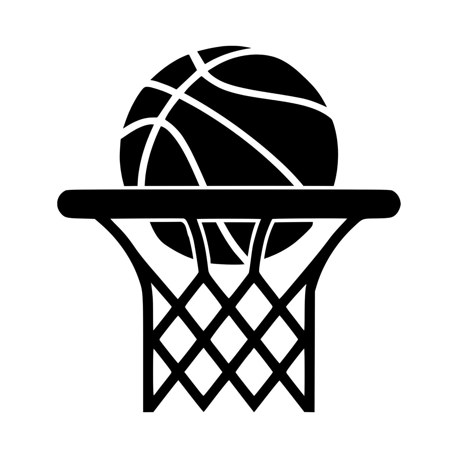 Basketball Goal SVG | Etsy