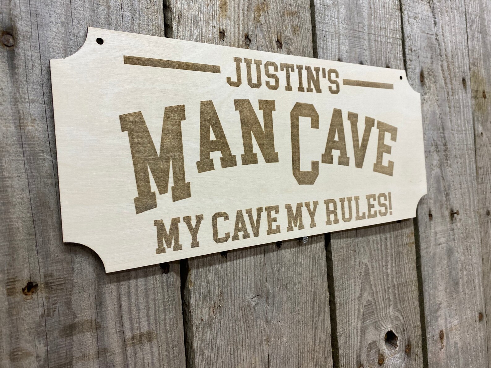 Man Cave Sign-svg, Dxf, Pdf Laser Cut File- INSTANT DOWNLOAD (15”x6.6 ...