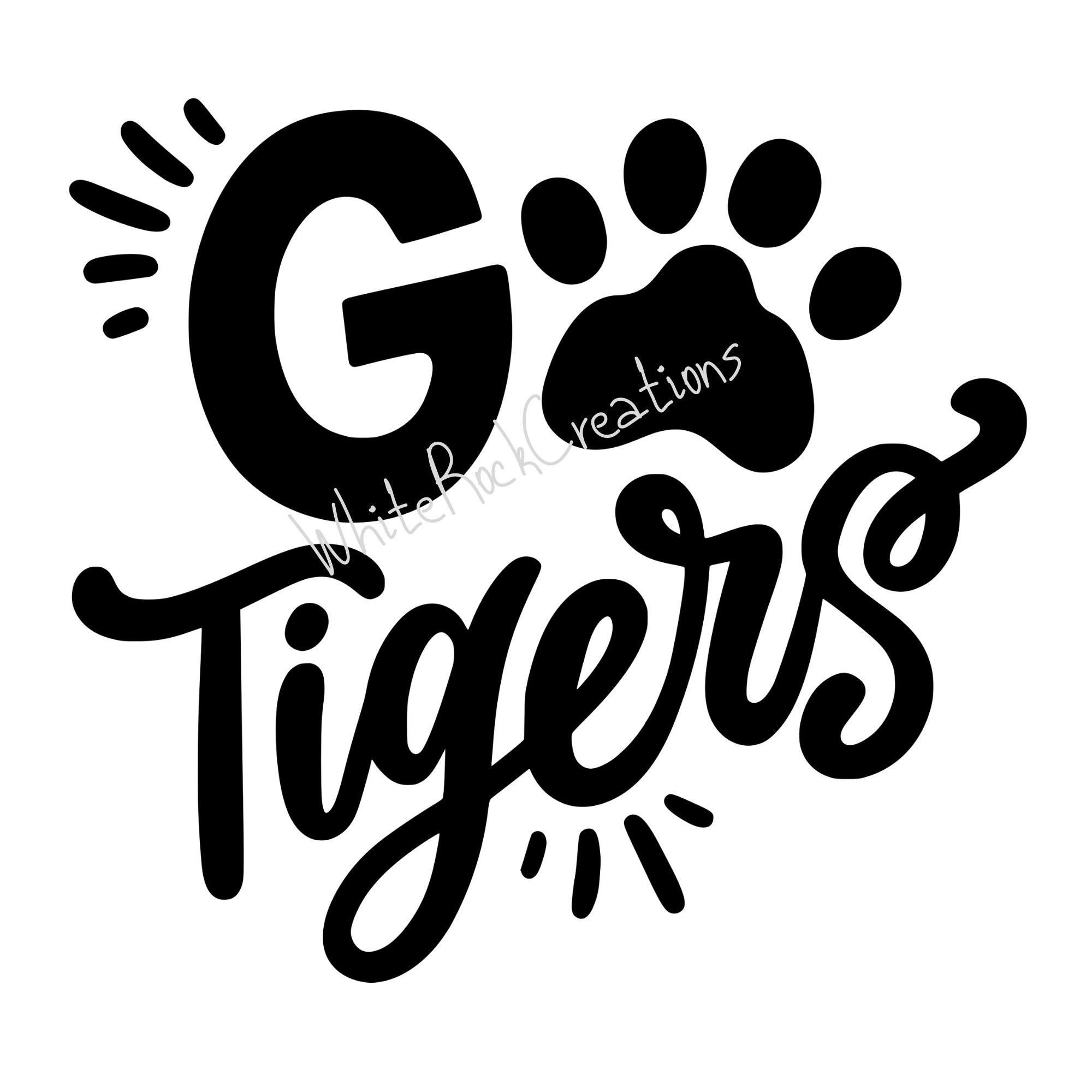 Go Tigers SVG Pfote Svg Fußball SVG Png Dxf Eps Tigers - Etsy Schweiz