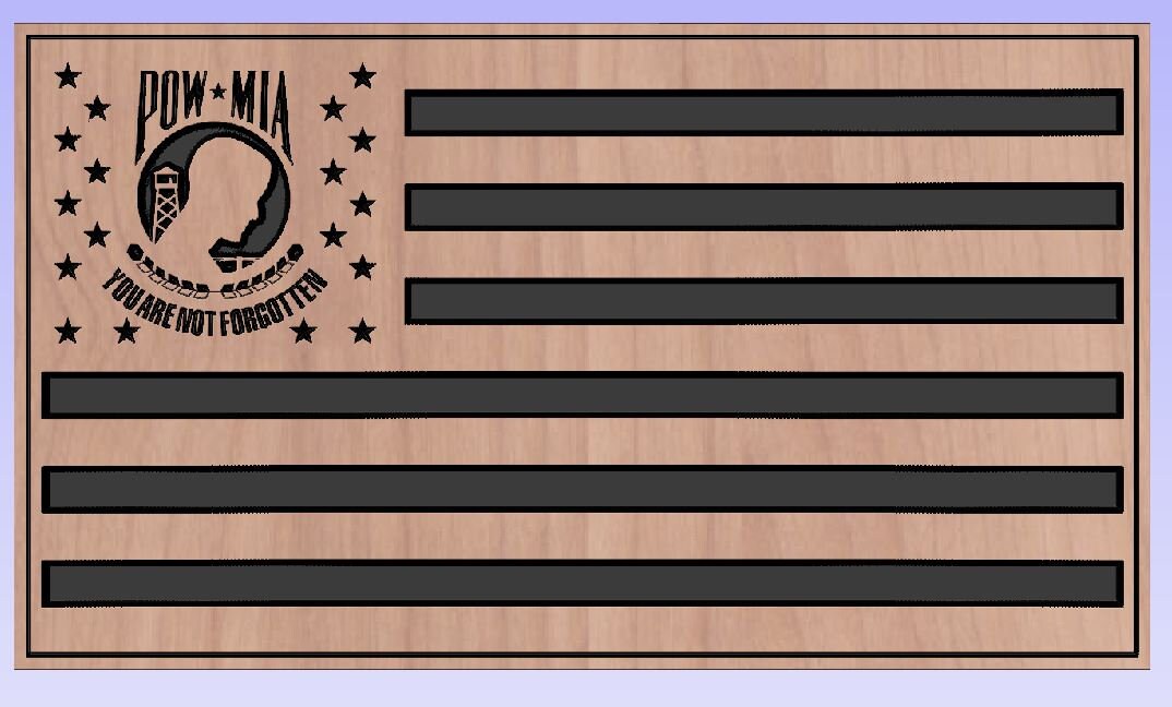 Pow Mia Flag Dxf Svg - Etsy