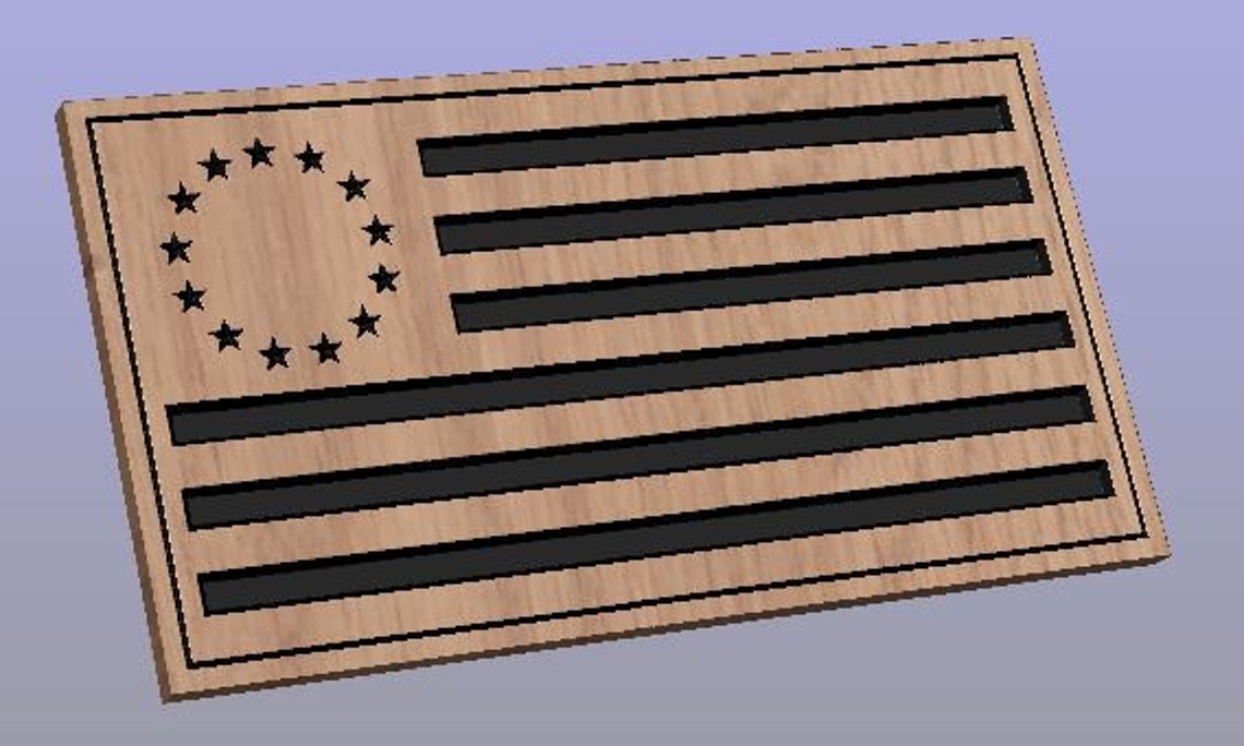 13 Stars US Flag DXF SVG - Etsy