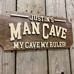 Man Cave Sign-svg, Dxf, Pdf Laser Cut File- INSTANT DOWNLOAD (15”x6.6 ...