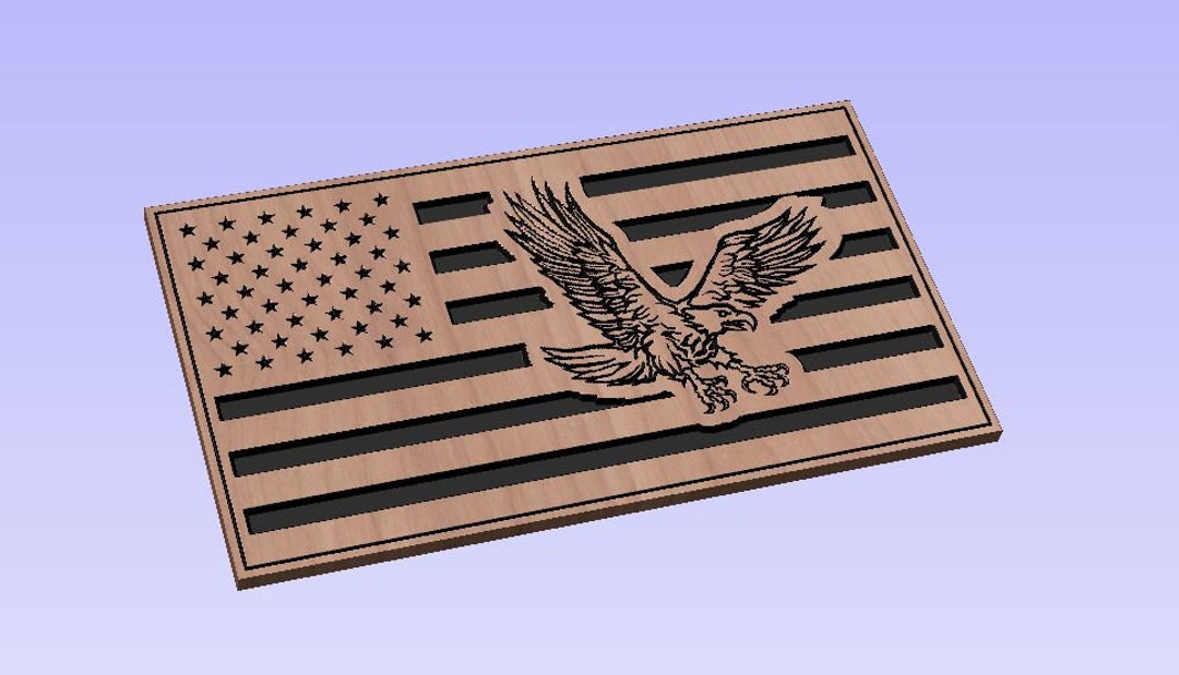 Eagle Flag Dxf Svg - Etsy