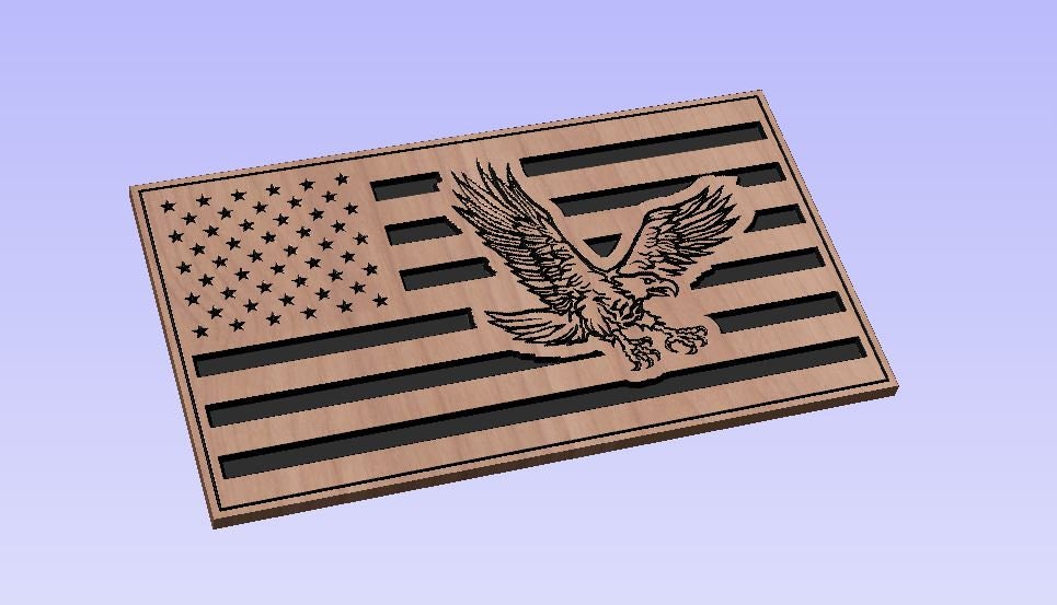 Eagle Flag dxf svg | Etsy