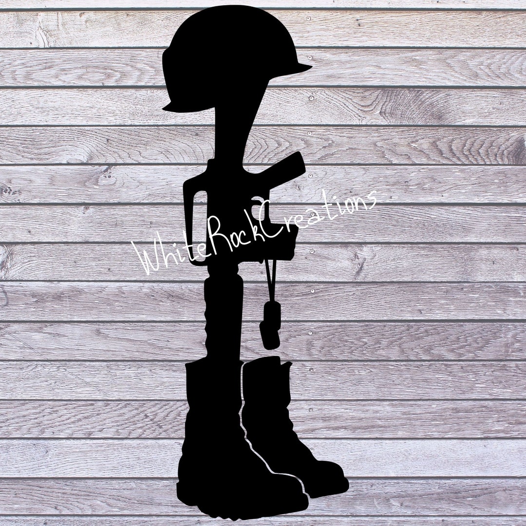 Military Fallen Soldier Svg Eps Png Dxf Soldier Military War Fallen ...