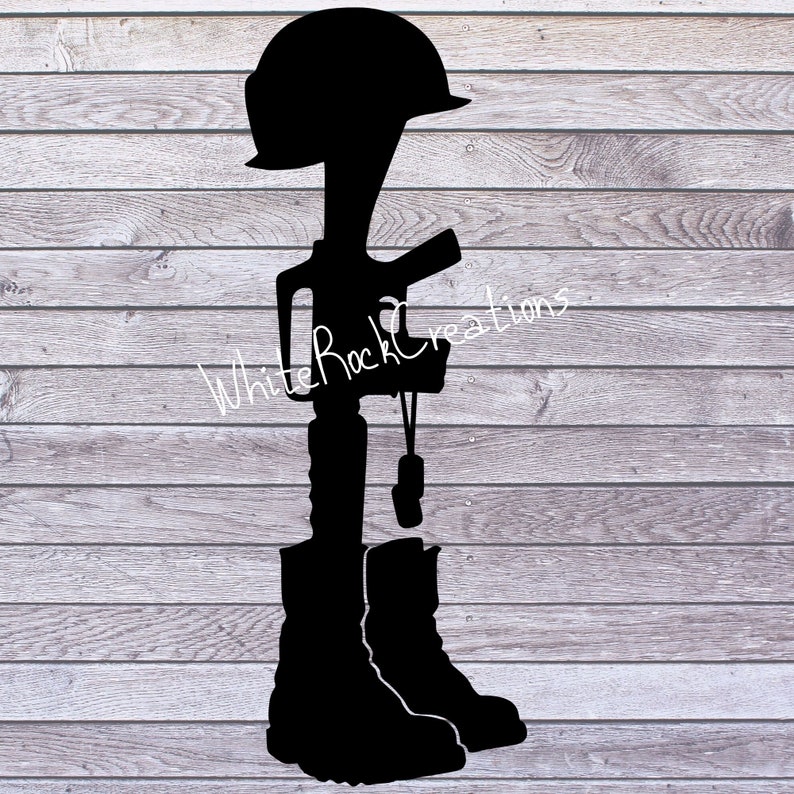 Military Fallen Soldier Svg Eps Png Dxf Soldier Military War Fallen ...