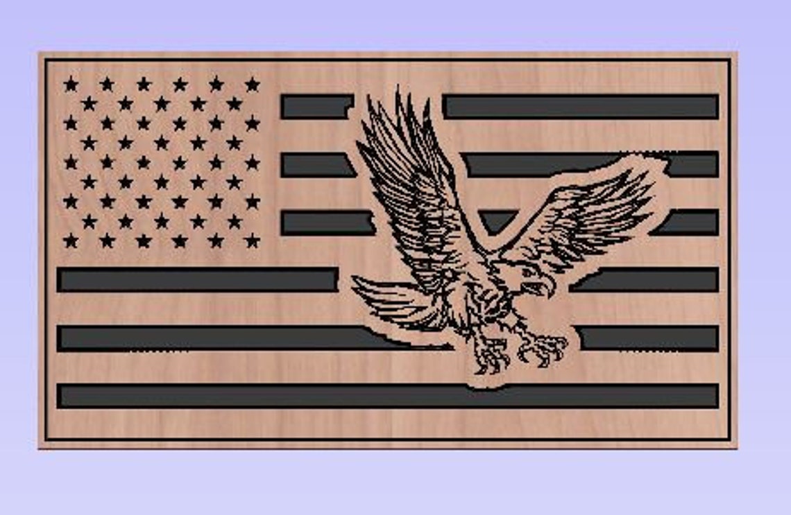 Eagle Flag Dxf Svg - Etsy
