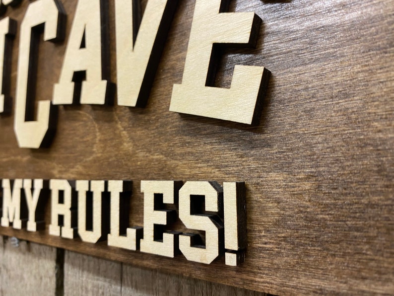 Man Cave Sign-svg, Dxf, Pdf Laser Cut File- INSTANT DOWNLOAD (15”x6.6 ...