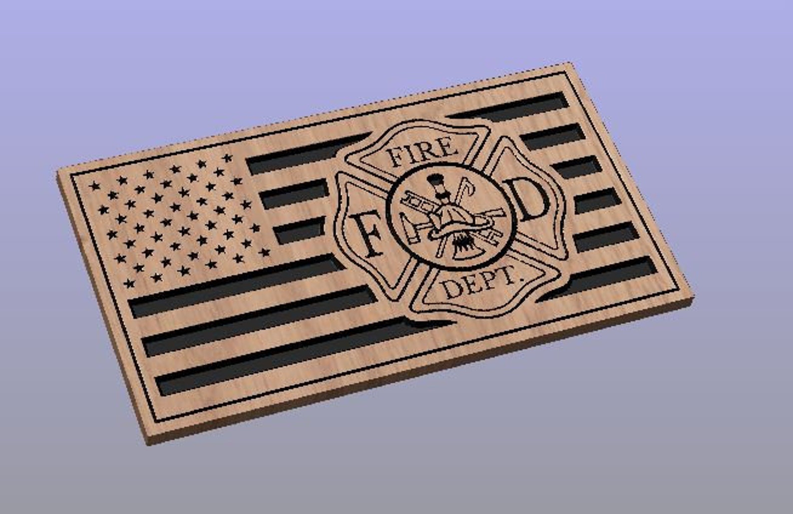 US Flag Fire Dept Flag Firefighter DXF SVG - Etsy