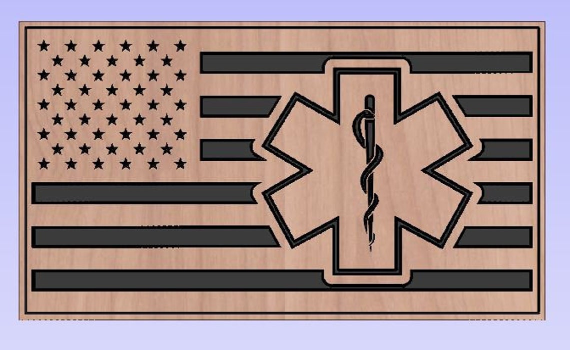 EMS Flag SVG DXF - Etsy
