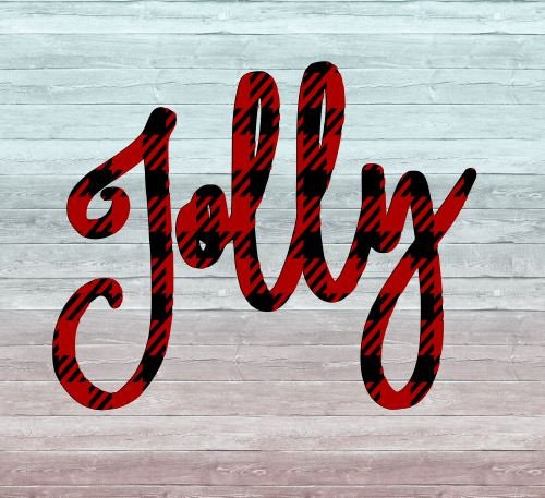 Jolly svgpngepsdxf plaid svg / Christmas svg / winter svg / | Etsy