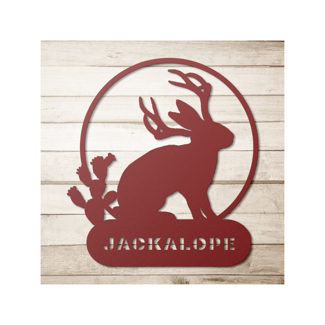 Jackalope Metal Art, Cryptid Gear, Cryptid Wall Art, Cryptid Decor ...