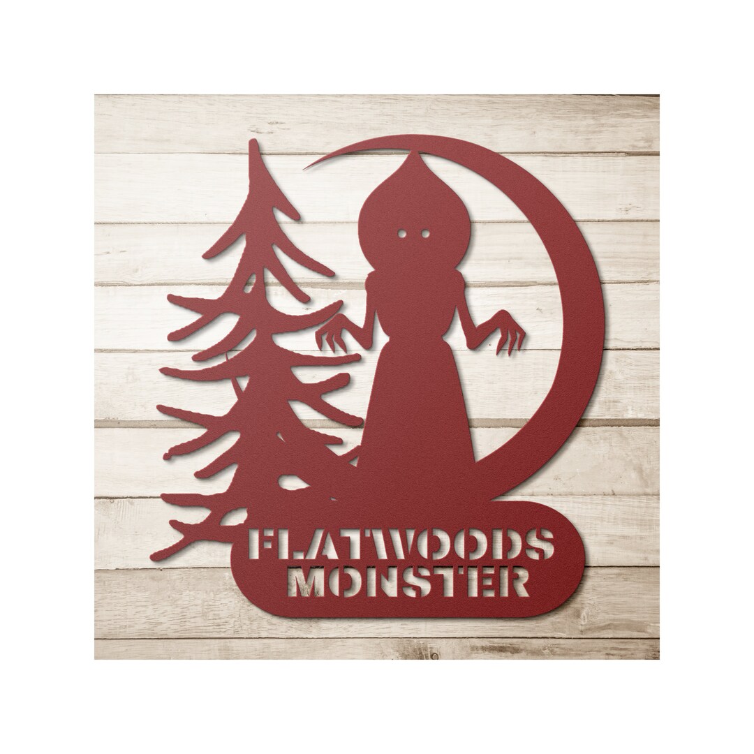 Flatwoods Monster Metal Art, Cryptid Gear, Cryptid Wall Art, Cryptid ...