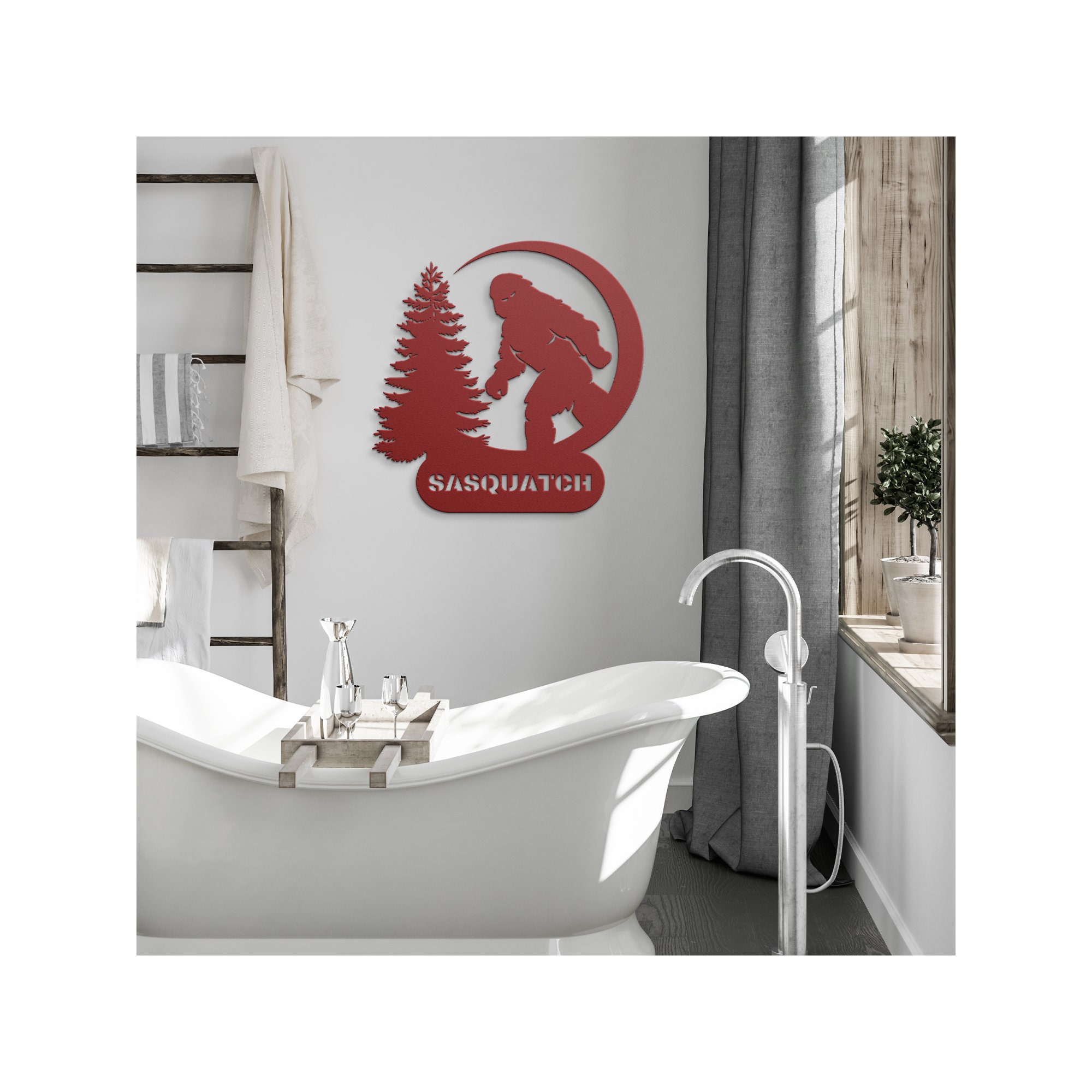 Sasquatch Metal Art, Cryptid Gear, Cryptid Wall Art, Cryptid Decor ...