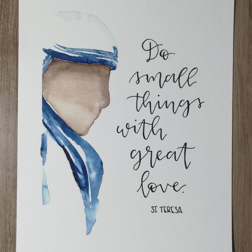Mother Teresa of Calcutta Poster Print. Wash the Plate Wall - Etsy