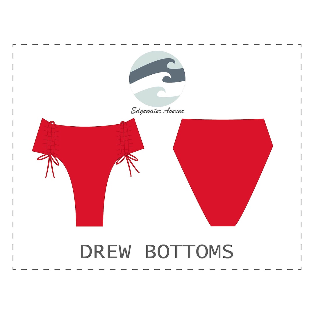 DIY Drawstring Bikini Bottoms PDF Sewing Pattern - Etsy