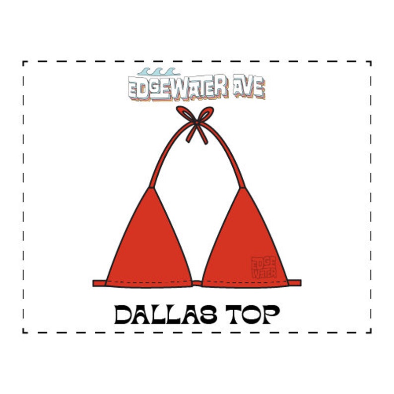FREE Dallas Top DIY Reversible Basic Triangle Bikini Top - Etsy