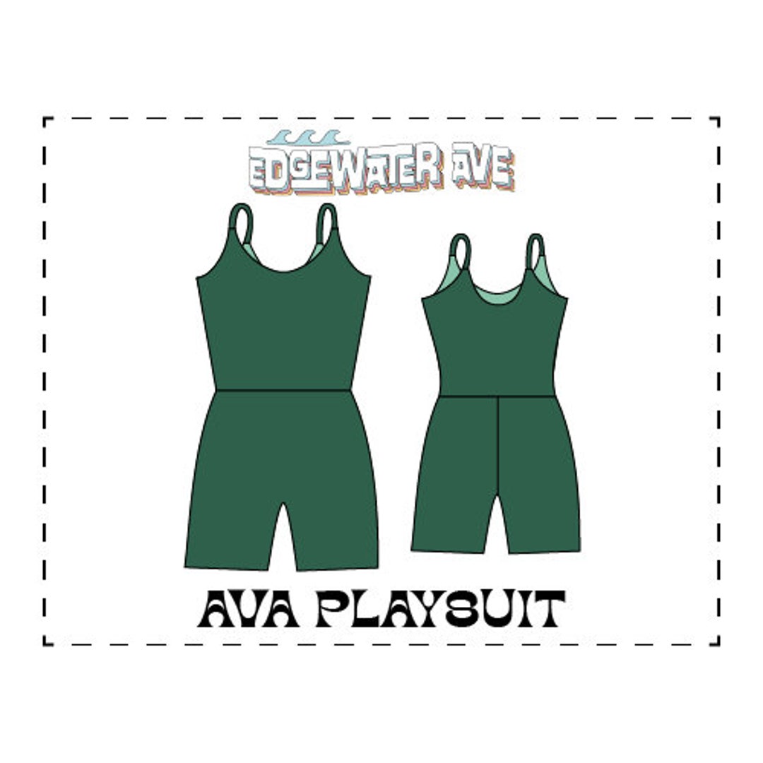 Ava Playsuit PDF Sewing Pattern DIY Athleisure Activewear Jumpsuit ...
