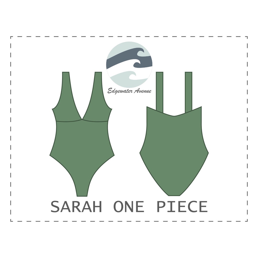 DIY V-neck Reversible One Piece Swimsuit Sarah One Piece PDF Sewing ...