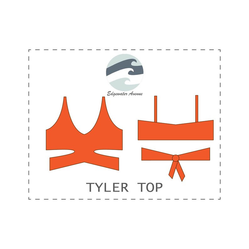 DIY Wrap Tie Bikini Top PDF Sewing Pattern Tyler Top - Etsy