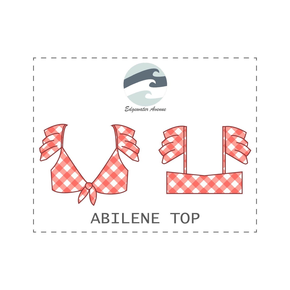 DIY Ruffle Sleeve Bow Tie Bikini Top PDF Sewing Pattern - Etsy
