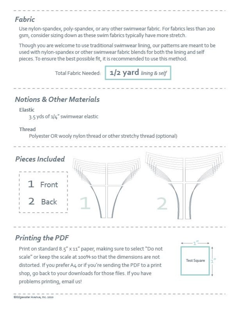 DIY 80s Style High Waist Bikini Bottoms Gigi PDF Sewing - Etsy