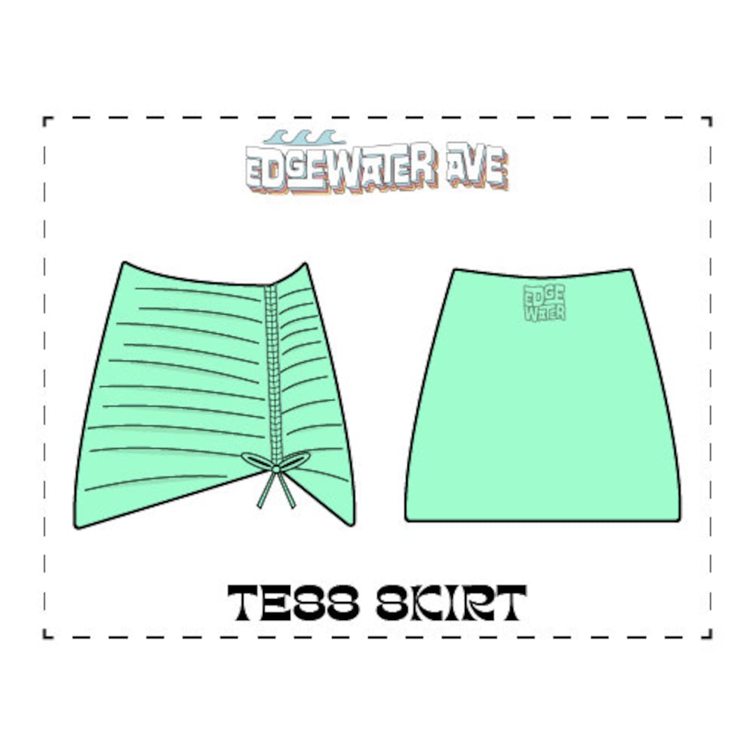DIY Drawstring Skirt / Swimsuit Cover up | Tess Skirt | PDF Sewing ...