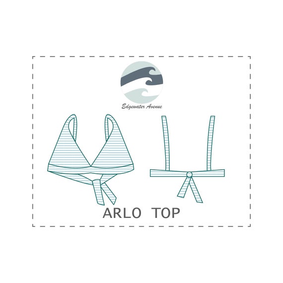 DIY Adjustable Triangle Bikini Top PDF Sewing Pattern Arlo | Etsy