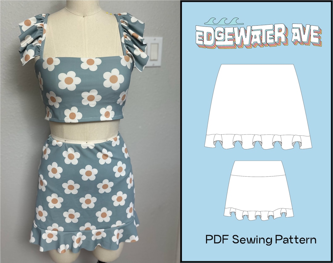 DIY Swim Skort With Built in Bikini Bottoms | Camille Skort PDF Sewing ...