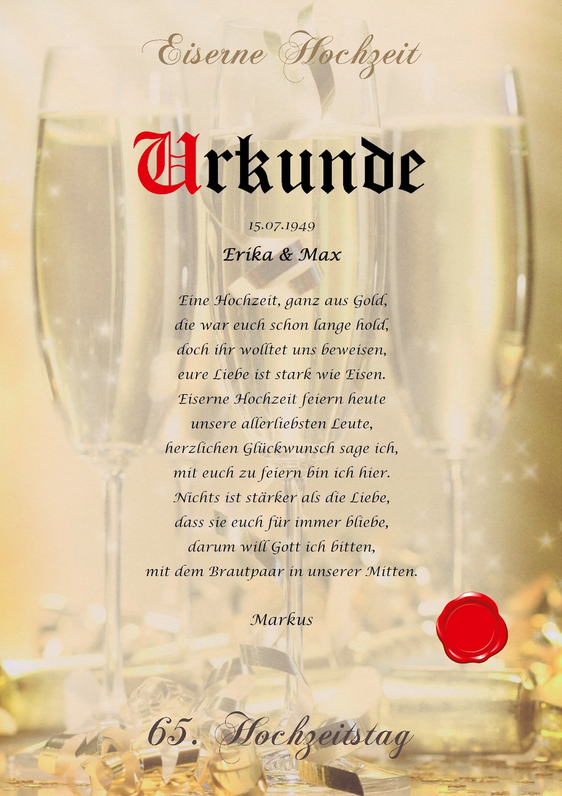 Eiserne Hochzeit Urkunde Personalisiert Geschenk Kart - vrogue.co Eiserne Hochzeit Urkunde Personalisiert Geschenk Kart - vrogue.co