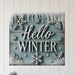 Hello Winter Sign, Custom Canvas Art, Winter Sign Decor, Winter Porch ...