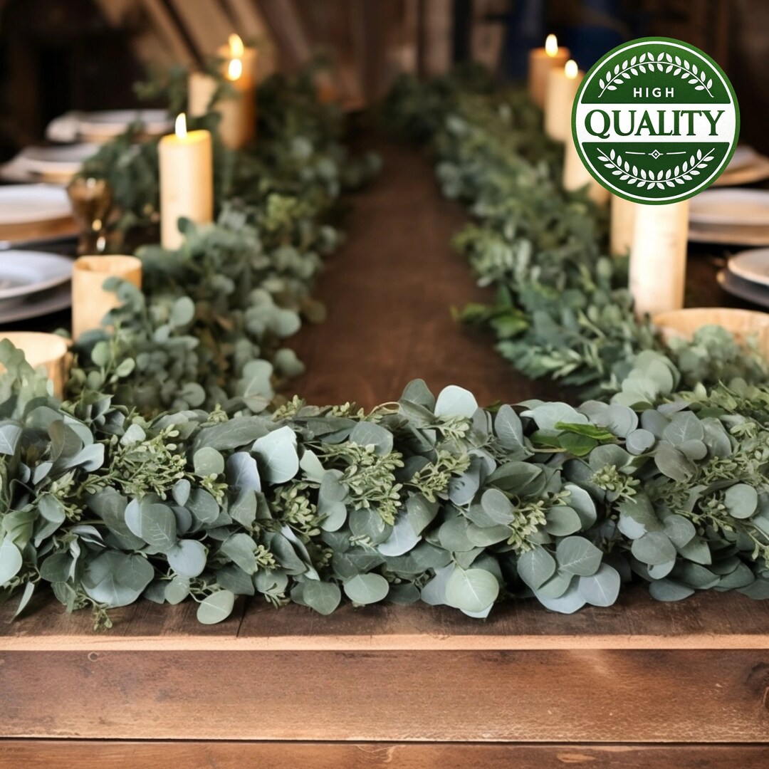 Wedding Decor Eucalyptus Greenery Garland Wedding Centerpiece Fake ...