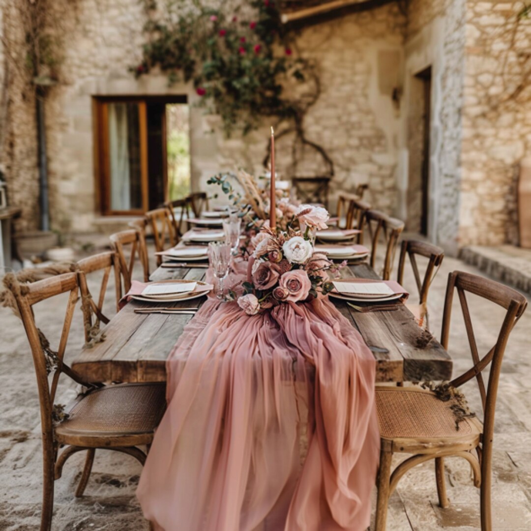 Dusty Rose Cheesecloth Table Runners 10ft Bulk Packs of 6/12/24/36 ...