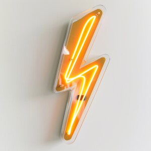 Custom Neon Lightning Bolt Sign Electric LED Light for Wedding, Bar ...