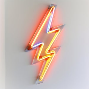 Custom Neon Lightning Bolt Sign Electric LED Light for Wedding, Bar ...